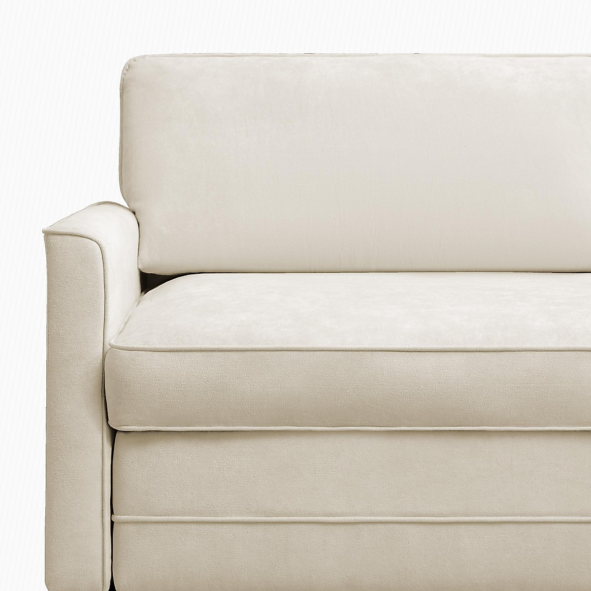 FRETSAE 2-in-1 Pull Out Sofa Bed, Convertible Velvet Sleeper Sofa Couch with Memory Foam Mattress, Large Sofa Pull Out Couch Bed for Living Room, Small Spaces, Queen Size, Beige