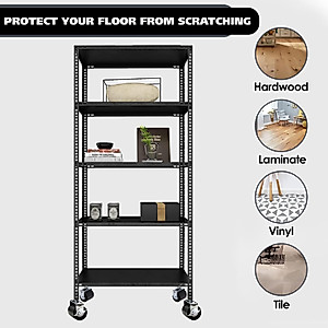 King's Brand Heavy Duty Caster Wheels for Bed Frame ~Set of 4~ (2 Locking & 2 None Locking)