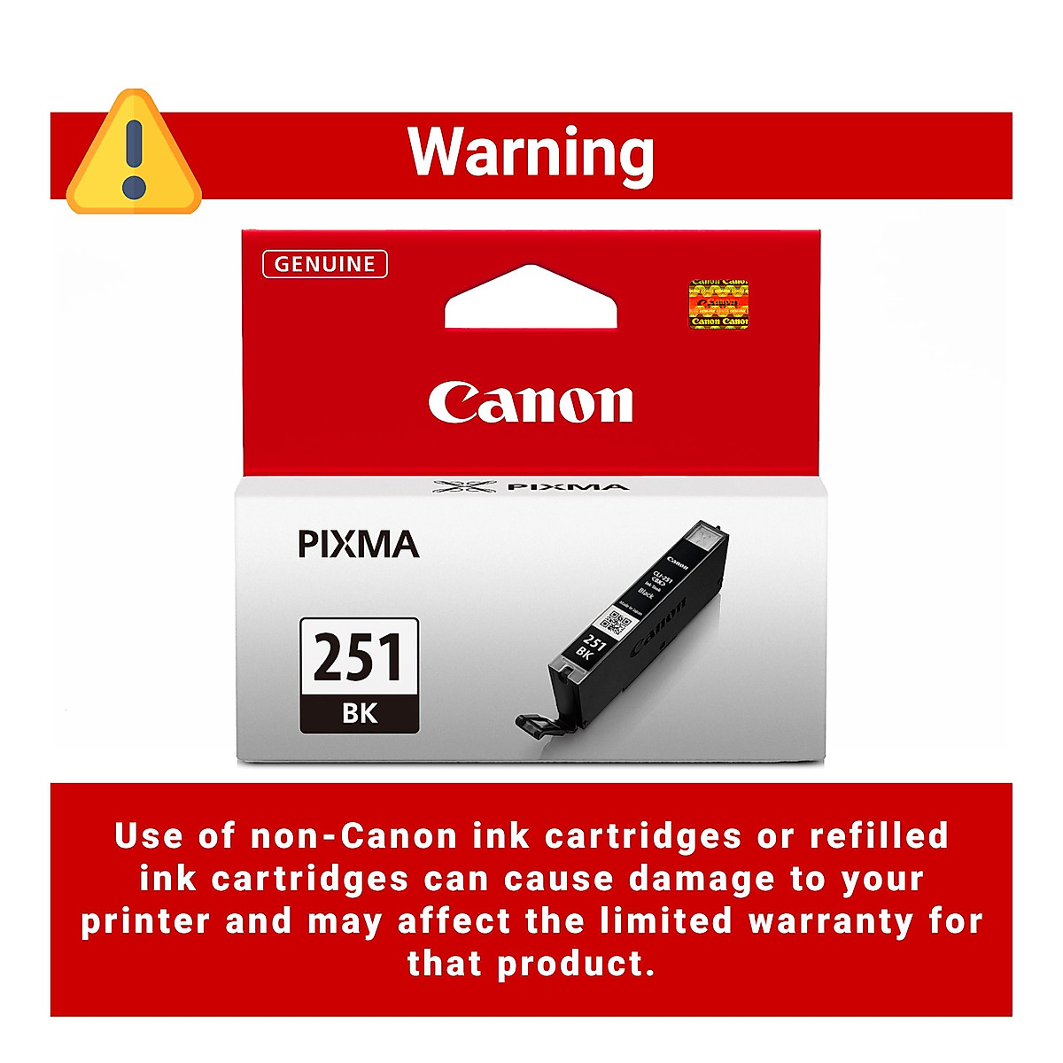 Canon CLI-251 Black Compatible to iP7220,iP8720,iX6820,MG5420,MG5520/MG6420,MG5620/MG6620,MG6320,MG7120,MG7520,MX922/MX722 Printers