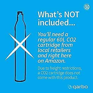 Twenty39 qarbo sparkling water maker with 4 bottles, and 3 aircharge caps (Black)