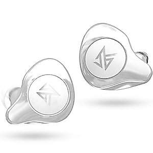 KZ S2 Hybrid Dual Driver in Ear Earphones, TWS True Wireless Bluetooth 5.0 Earbuds with Microphone, 1DD+1BA HiFi Headsets for Sports/Workout/Game/Music (White)