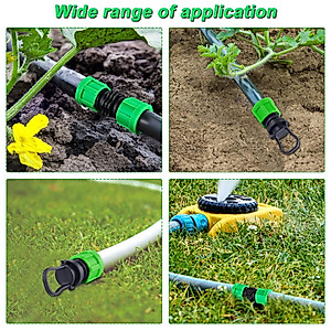 12 Pieces Drip Irrigation Coupling and Drip Irrigation Tubing End Cap Plug 1/2 Inch Universal Drip Irrigation Fitting Compatible with Most 16-17 mm Drip Tape AG Tubing Drip or Sprinkler Systems