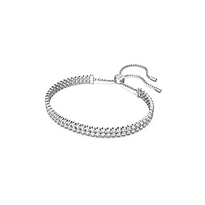 Swarovski Sparkling Dance Collection Women's Tennis Bracelet, White Crystals with Rhodium Plated Chain