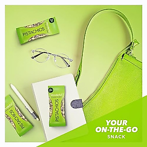 Wonderful Pistachios No Shells, Roasted & Salted Nuts, 0.75 Ounce Bags (Pack of 9), Protein Snack, Carb-Friendly, Gluten Free, On-the-go, Individually Wrapped Snack