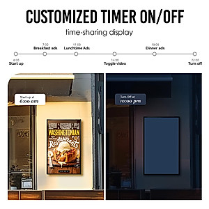 SIOXCFZ 21.5" Smart Calendar Digital Wall Touch Screen 1080P LCD Digital Signage Display-Automatic Playback,Intelligent Split Screen,Timer Switch,CM S Publishing, USB/WiFi Port Player