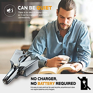 ROYAL [Made in Korea] Nose Hair Trimmer for Men Birdie, Manual, Battery-Free, Waterproof, Painless with Twelve Dual-Edged Blades, Patented Mechanism ET-4