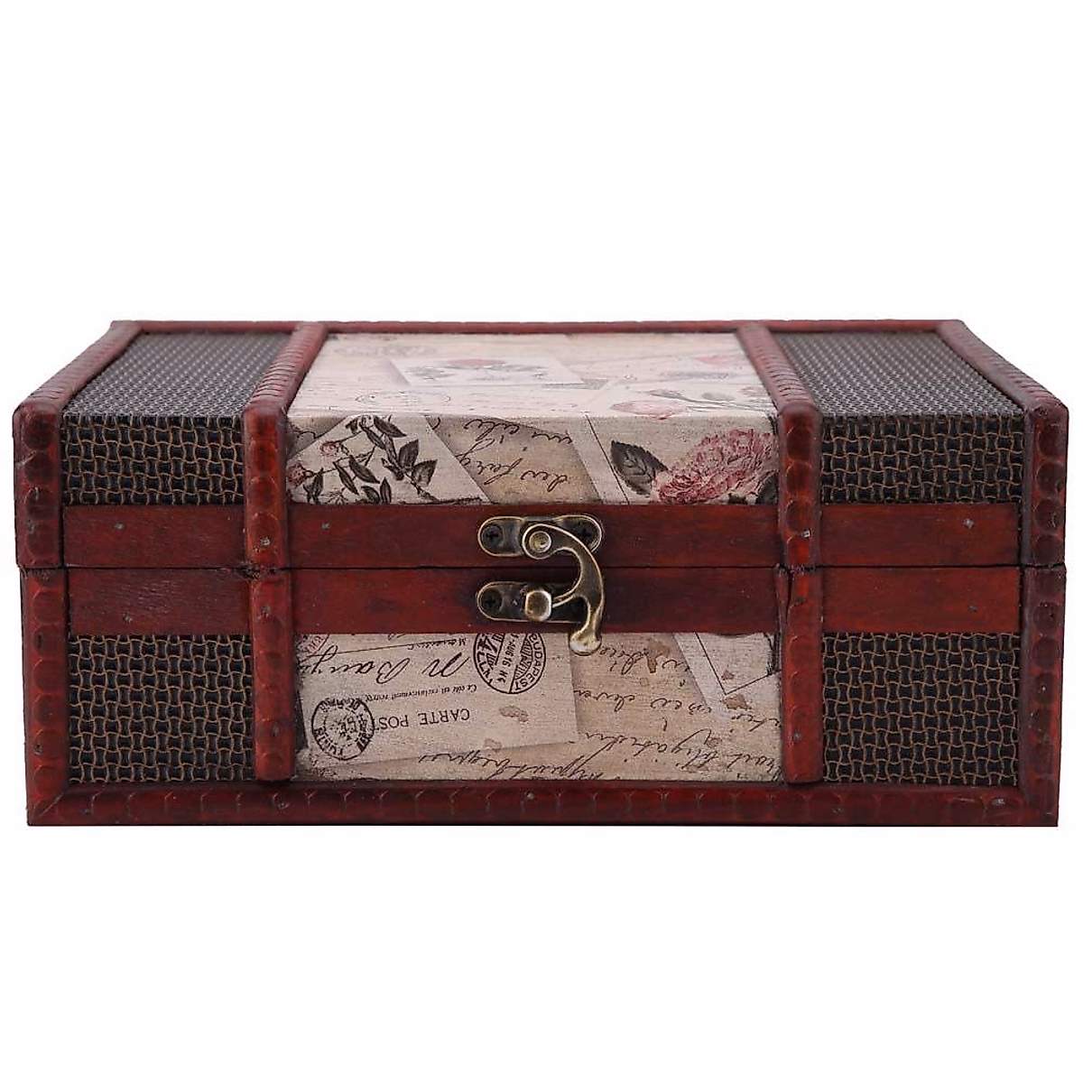 ZJchao Vintage Storage Case, Old-Fashioned Style Decorative Storage Box Can Be Used As Photography Props, Delicate Hand-Made Decoration Crafts for Home Desk and Office Table(#2)