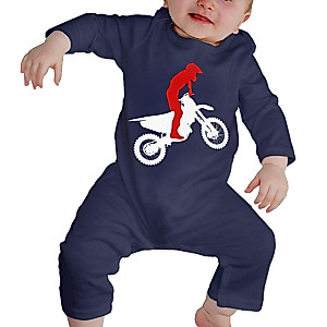 SiYooca Rider On A Motorcycle Baby Boy Girl Long Sleeve Romper Jumpsuit Kid