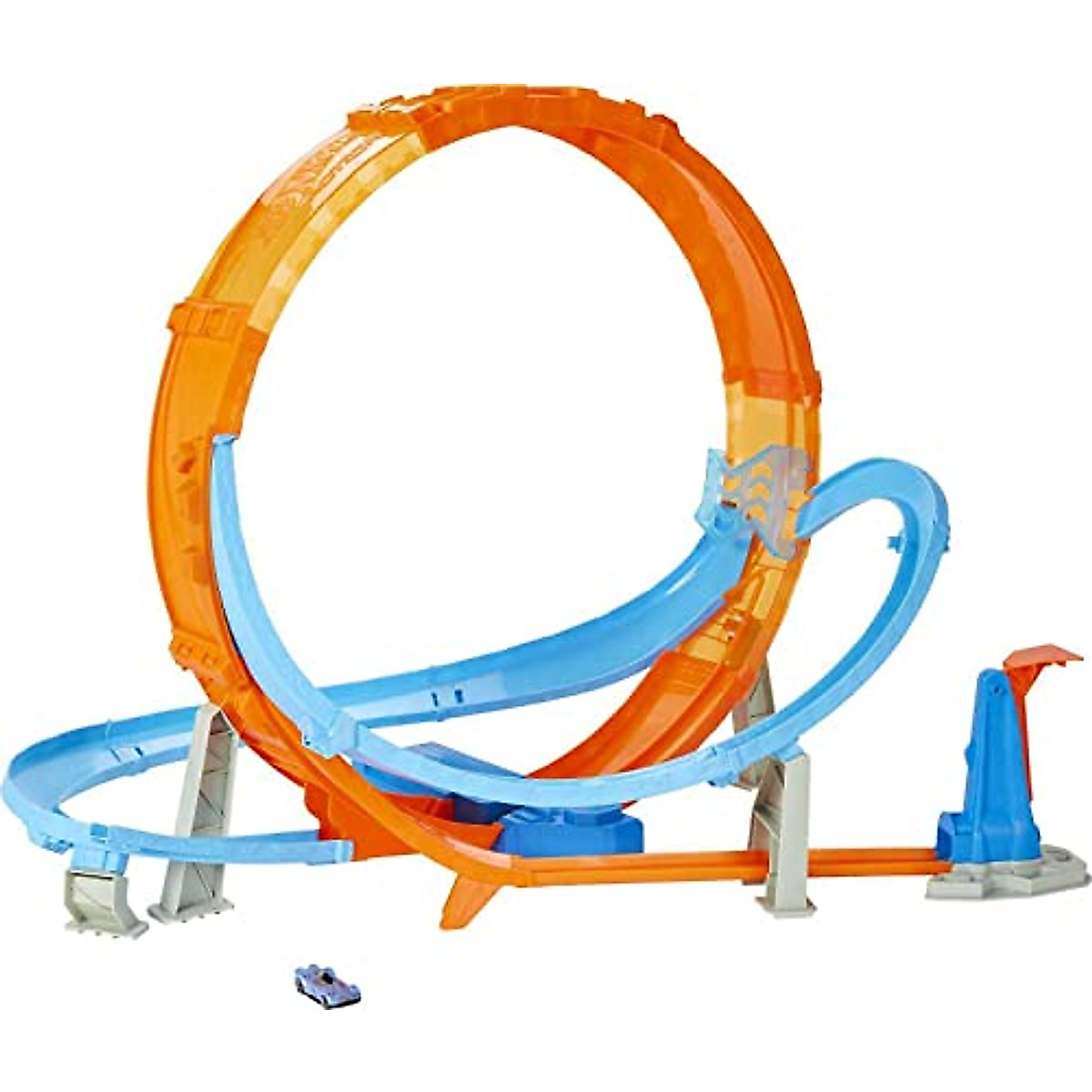 Hot Wheels Toy Car Track Set Massive Loop Mayhem, 28-in Tall Loop, Powered by Motorized Booster, 1:64 Scale Car