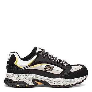 Skechers Men's Stamina ST Athletic Style Industrial Shoe, Black Grey, 10.5