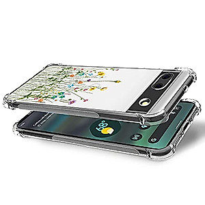 TOPNOW Compatible with Google Pixel 6A Case (2022), Design with Shockproof Corner and Exquisite Pattern, Ultra Slim TPU Bumper Protective Cover for Pixel 6a 5G Grass