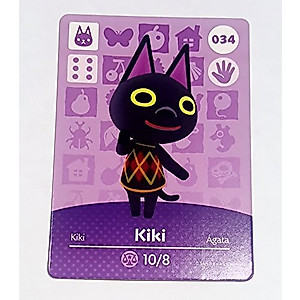 Nintendo Animal Crossing Happy Home Designer Amiibo Card Kiki 034/100 by Amiibo