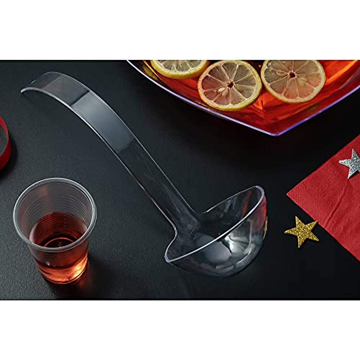 Exquisite Plastic Halloween Punch Bowl With Ladle I 4 Pcs I Looks Like A Glass Punch Bowl Set I 2 Sets of 1 Gallon Clear Punch Bowl Plastic With Punch Bowl Ladle Large Punch Bowl With Ladle 128Oz