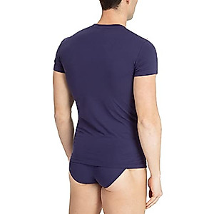 Emporio Armani Men's Textured Monogram Logo Band, Eclipse, Medium