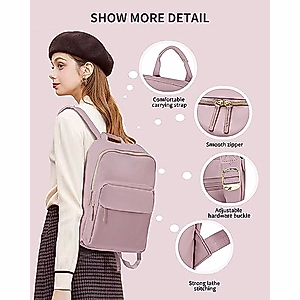 Laptop Backpack Women Teacher Backpack Work Computer Backpack with Laptop Compartment College Waterproof Anti Theft Backpack Casual Daypack Business Travel Backpack for Women Carry On Bag Pink