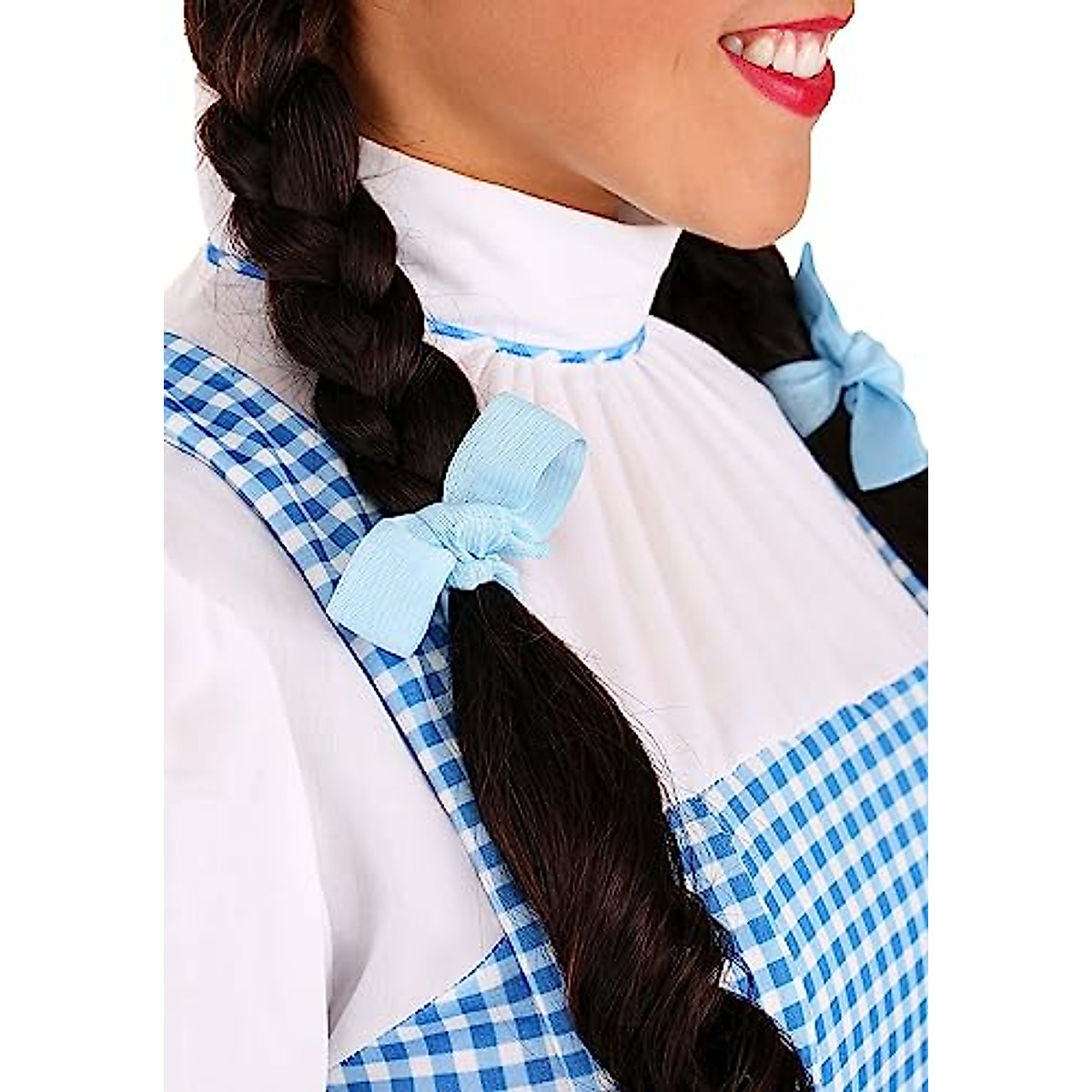 Rubie's womens Wizard of Oz Adult Dorothy Dress and Hair Bows Costume, Blue/White, Teen US
