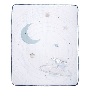 Trend Lab Celestial Space 3 Piece Crib Bedding Set, Includes Nursery Quilt, Fitted Crib Sheet and Crib Skirt 103728