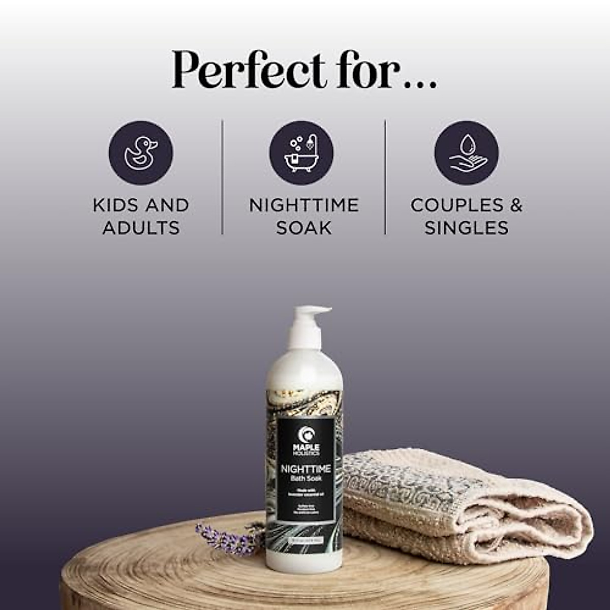 Luxury Nighttime Bubble Bath for Women - Aromatherapy Sleep Bath Soak for Women Relaxing and Nourishing Vegan Formula with Lavender Essential Oil and Shea Butter - Sulfate Paraben and Phthalate Free