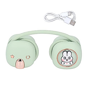 Neckband Portable Bluetooth Speakers, Wireless Wearable Personal Body Speaker with Outdoor Light, High Fidelity 3D Stereo Sound, APTX Lossless Decoding for Home Sport Outdoor (Light Green)