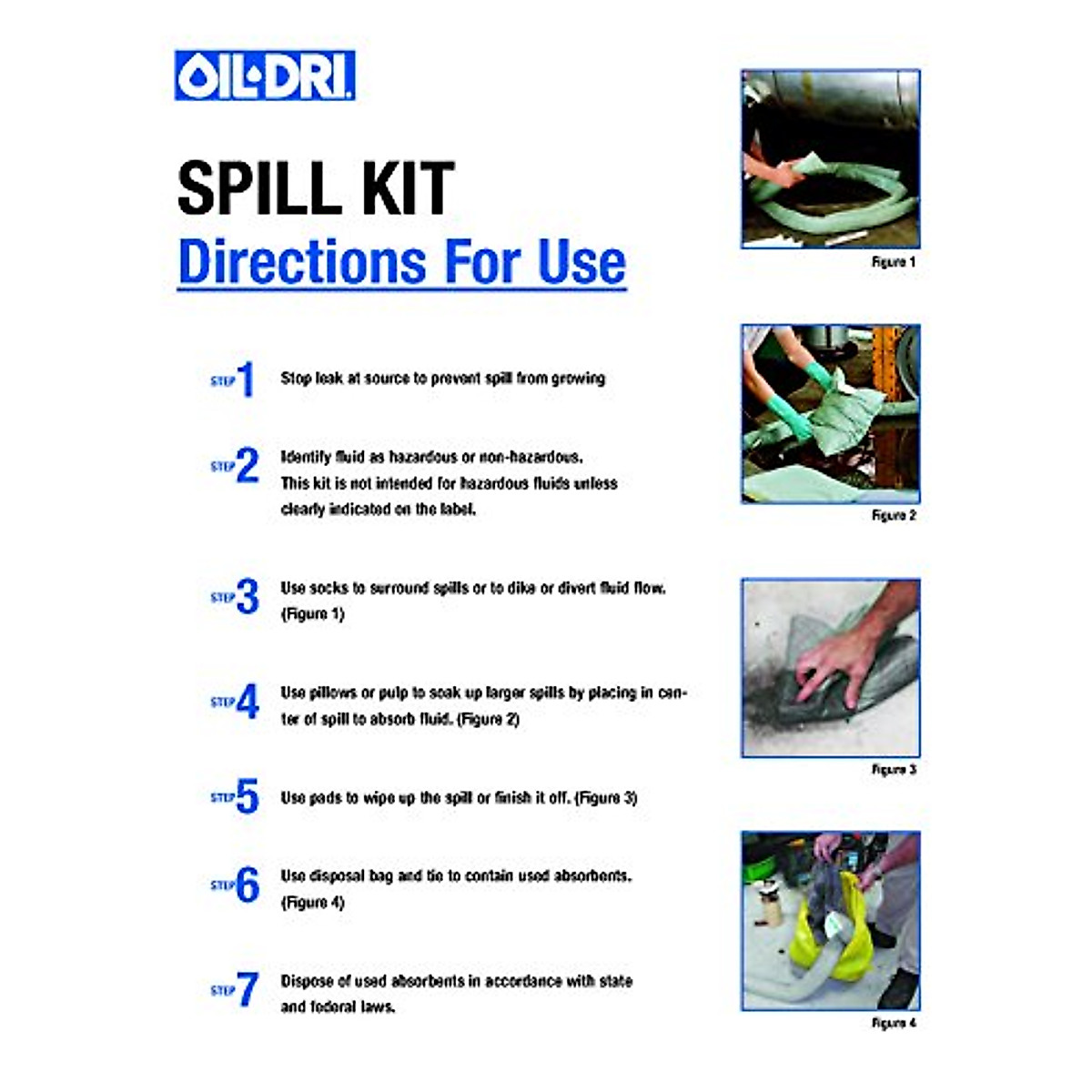Oil-Dri L90435 Compact Universal 5-Gallon Bucket Spill Kit, 5-Gallon Maximum Absorption Capacity