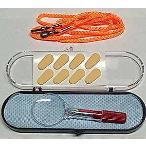 Eye Glass Repair kit with Magnifier cloth screwdriver and glasses cord
