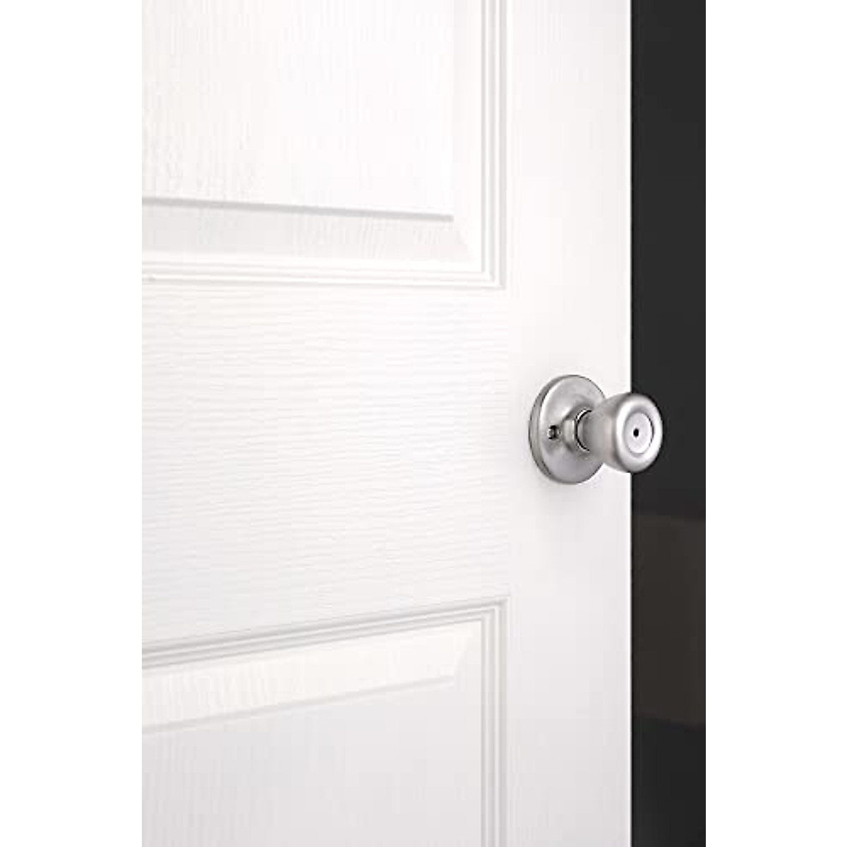 Kwikset 300T-326V1 Tylo Knob Privacy Door Lock with New Chassis with 6AL Latch and RCS Strike Brass by Bright Chrome Finish