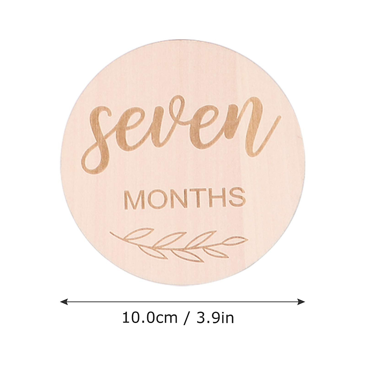 NUOBESTY Baby Monthly Milestone Wooden Cards Wooden Slices First Year Growth Cards Newborn Photo Card Props
