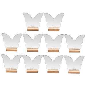 Wedding Decor 20 Sets Butterfly Seat Card Acrylic Table Three-Dimensional Transparent Mirror Wall Decor