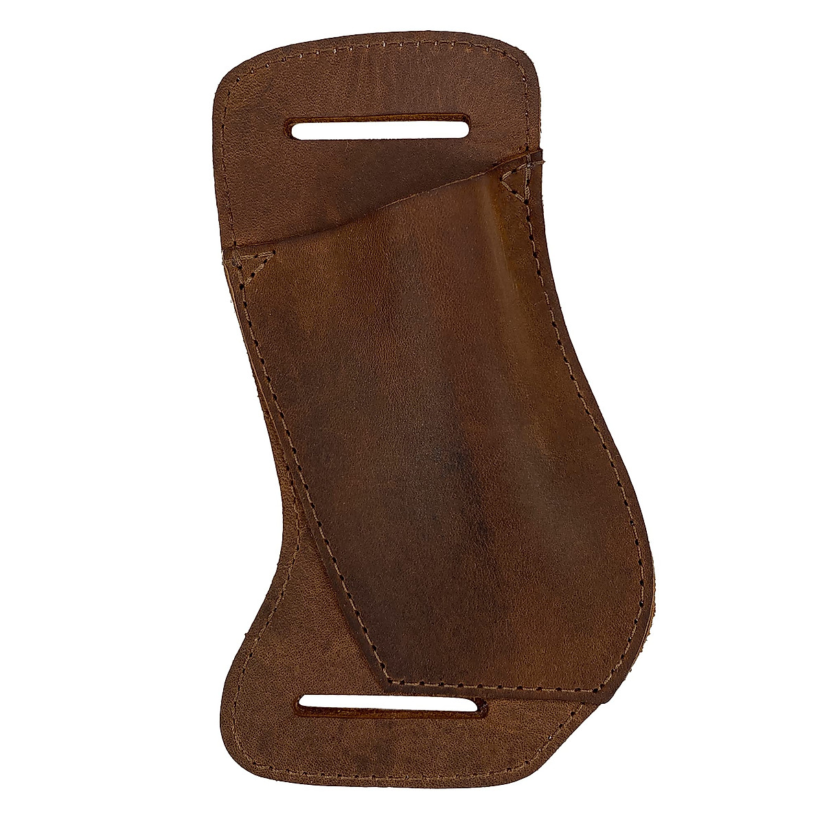 Valhalla Gear, Horizontal Knife Holster Handmade from Full Grain Leather - Multitool Holder, Tool Case, Camping & Outdoor Accessories :: Bourbon Brown