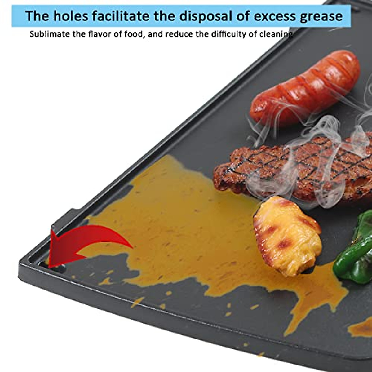 6558 Cast Iron Griddle for Weber Q100 Q120 Q140 Q1000 Q1200 Q1400 Series Gas Grills, 12.6 x 8.6 inch Cooking Plate for weber q1200 liquid propane grill Replacement Parts