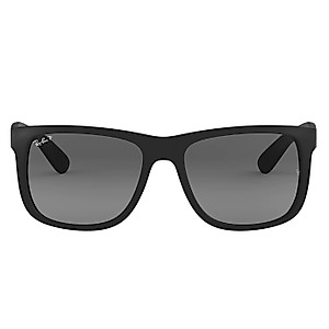 Authentic Ray-ban Justin RB 4165 622/T3 55mm Rubber Black/Grey Gradient Polarized