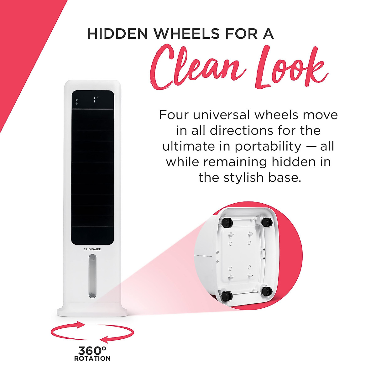 Newair Evaporative Cooler 412 CFM 215 sq. ft. Portable Freestanding Home Air Cooler 3 Fan Speeds Dual Direction Oscillation White Evap Cooler