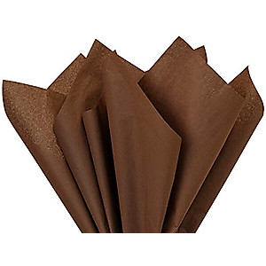 Chocolate Tissue Paper Squares, Bulk 24 Sheets, Premium Gift Wrap and Art Supplies for Birthdays, Holidays, or Presents by Feronia packaging, Large 20 Inch x 30 Inch