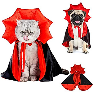 Dog Cape Costume Halloween Pet Cat Clothes Cloak Funny Costume Dog Witch Clothes Halloween Costumes for Small Medium Large Dogs Cats Puppy, Funny Dog Cosplay Dress Mantle Apparel