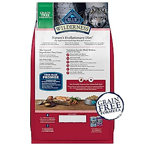 Blue Buffalo Wilderness Adult High-Protein Dry Dog Food with Real Salmon, Grain-Free, Made in the USA with Natural Ingredients, Salmon, 24-lb. Bag