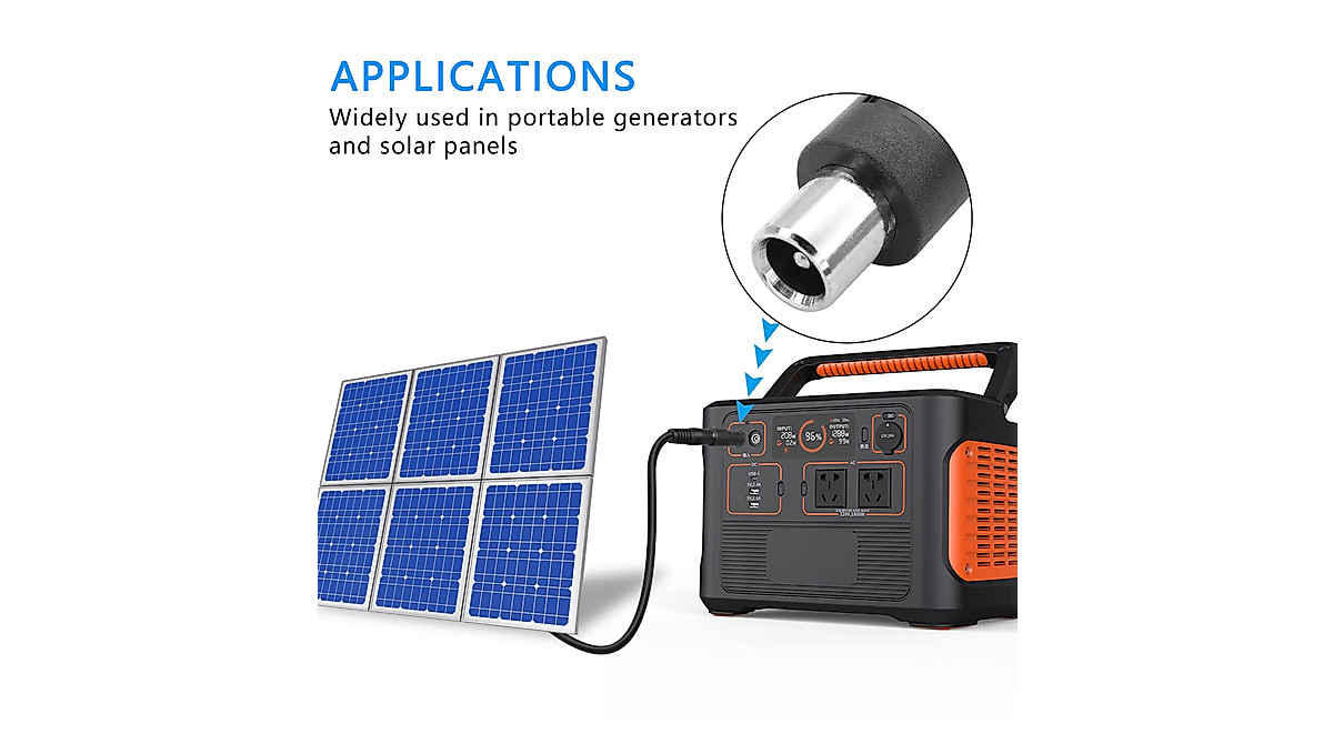 DC 7909 to DC 8020 Adapter for Solar Power (2-Pack)