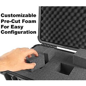 Casematix 11" Waterproof Studio Recording Microphone Case Compatible with Blue Ember Xlr Condenser Microphone and Audio Accessories