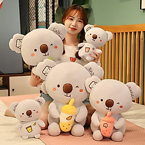 Stuffed Animal Koala Plush Toy Anime Koala Kawaii Toy (Grey 13.7Inches) Soft Stuffed Hug Pillow Plush Toys Gifts for Kids for Boys Girls