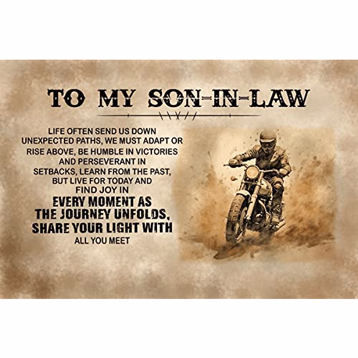 Adapt and Persevere Wall Art Poster - Unexpected Paths Armored Motorcycle Rider 257999