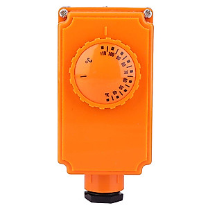 Temperature Start Regulator, 30-110℃ G1/2 Male Thread 220V Hot Water Pipeline Thermostat Temperature Controller