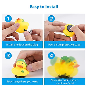 15pcs Duck Plug-Rubber Duck Mount-Plastic Duck Plug Holder for Jeep Dash Rubber Duck Holder for Dispaly Jeep Ducking Gifts(Excluding Rubber Duck) Self Adhesive
