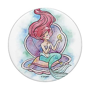 Disney The Little Mermaid Ariel Watercolor Shell PopSockets Grip and Stand for Phones and Tablets
