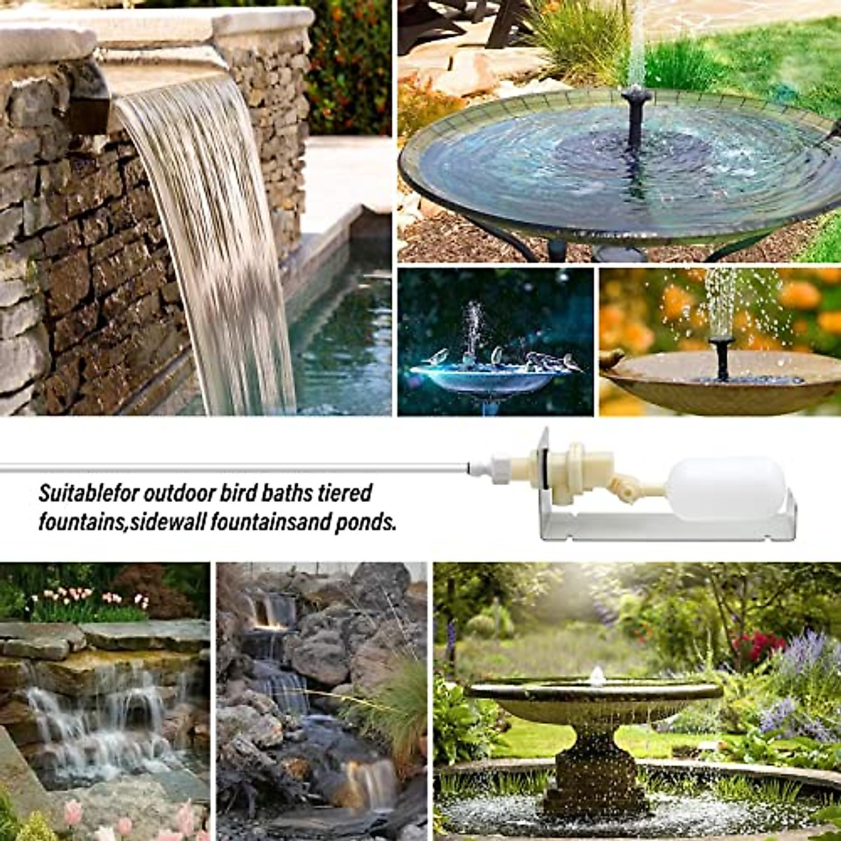 PAMUNULA Water Fountain Auto Fill System AutoFill Water Level Kit, 1/4 ...
