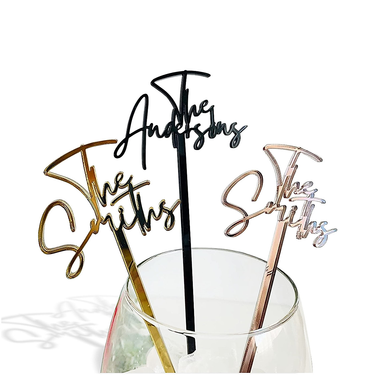 Personalized Name Drink Stirrers, Custom Hand Lettered, Modern Calligraphy Stir Swizzle Stick, Cocktail Bar Accessories, Wedding Table Centerpiece, Bridal shower decor, Party pick, Birthday decoration