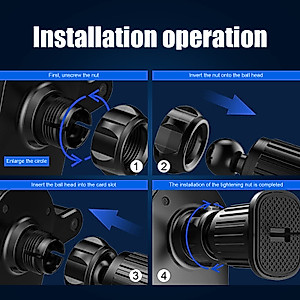 neynavy Pack-1 Car Vent Phone Holder Mount, 360° Adjustable Firmly Grip Non-Slip Navigation Holder, Multifunctional Spiral Hook Phone Holder Mount Universal for Most Smartphones (Black)