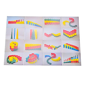 Kghios Montessori Sensorial Visual Sense Toys Book Materials for Toddlers,Knobless Cylinders,Cylinder Block Sensorial Cards,Baby Early Educational Tools Preschool Learning Toys