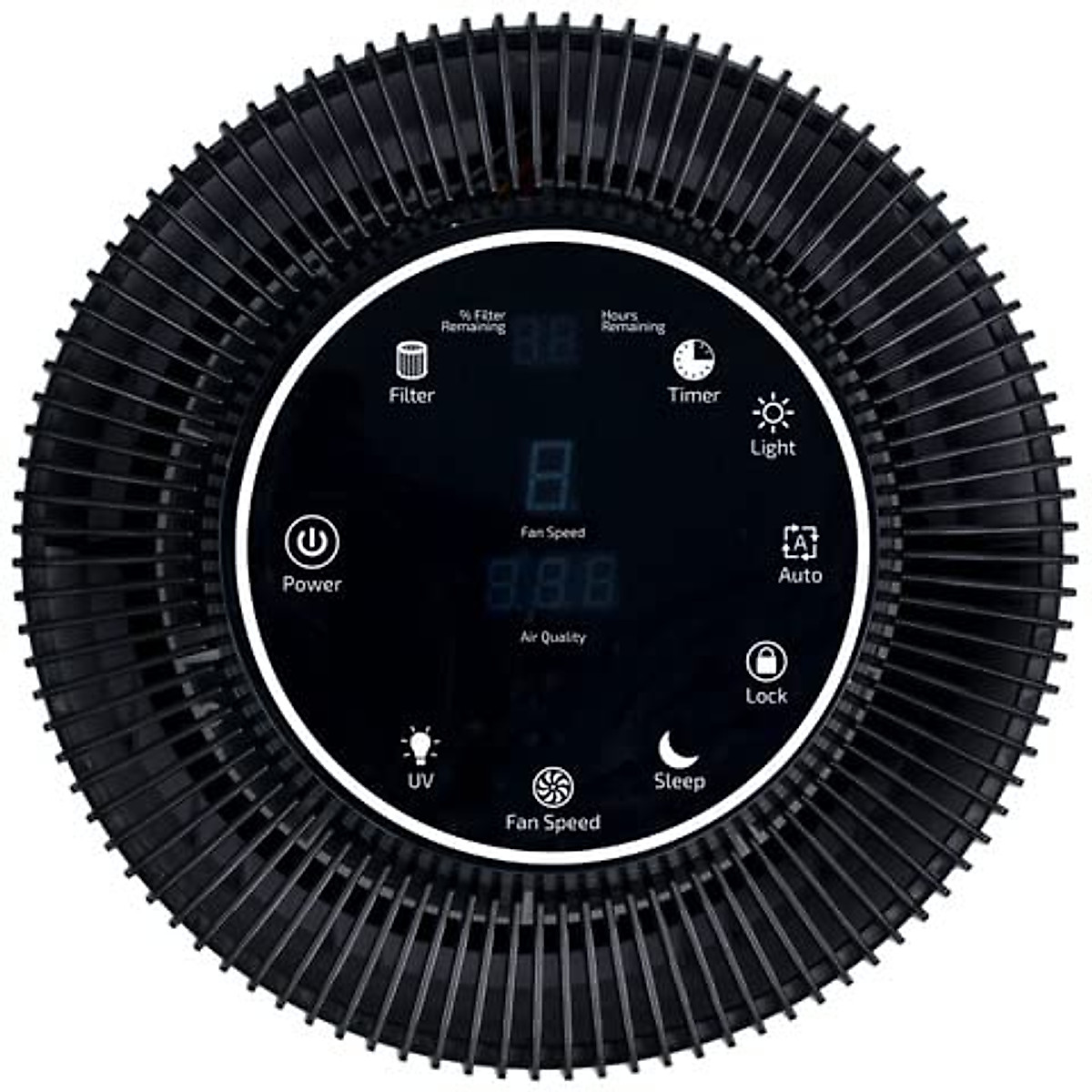 OdorStop OSAP5 HEPA Air Purifier for areas up to 1000 Sq Ft with H13 True HEPA Filter, Active Carbon, 5-Speed, Auto Mode, Sleep Mode, Child Lock, and Timer - Black