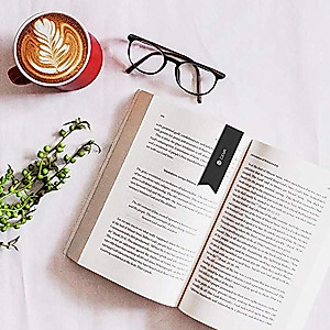 CJ Tech Metal Bookmark, Stylish Bookmarks, Teacher Valentine Gift, Unique Gift for Women, Men, Readers, Light&Durable Reward Bookmark with ANODIZING Technology, SuperGrip U-Shape Design-Dark Gray