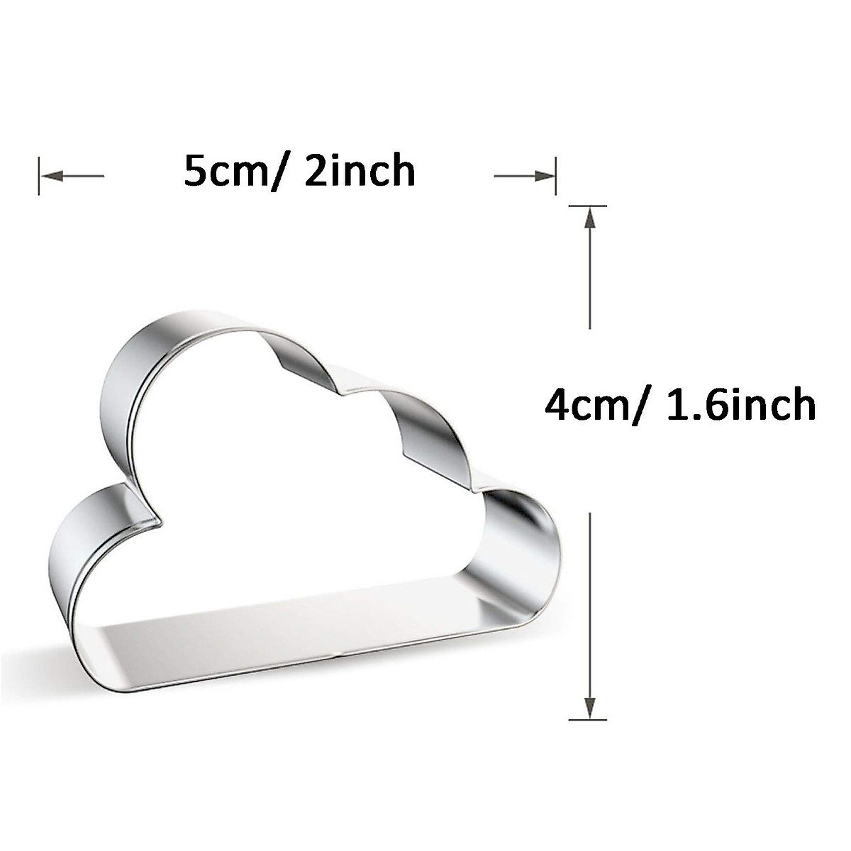 WJSYSHOP Mini White Clouds Cookie Cutter
