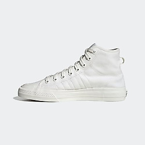 adidas Originals Men's Nizza Hi RF Sneaker, Cloud White/Cloud White/Off White, 10.5